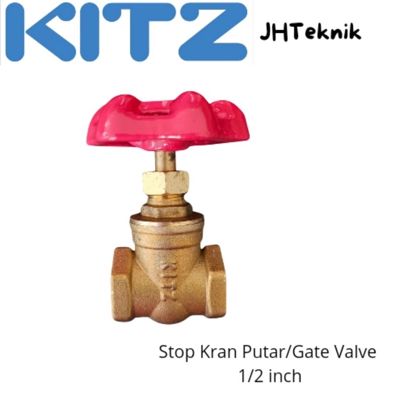 Jual JHTeknik Stop Kran Putar Kuningan 1/2 inch KITZ/Gate Valve Kuningan 1/2 " KITZ | Shopee ...