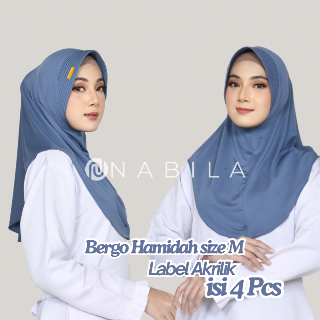 Jual (50 rb isi 4 Pcs) BERGO HAMIDAH SIZE M LABEL BESI BY NABILA HIJAB | Shopee Indonesia