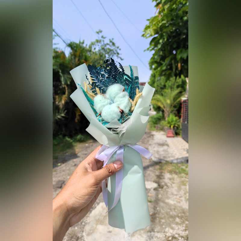 Jual SINGLE STEM BATANG TUNGGAL HAND BOUQUET BUKET BUNGA WARNA BIRU ...