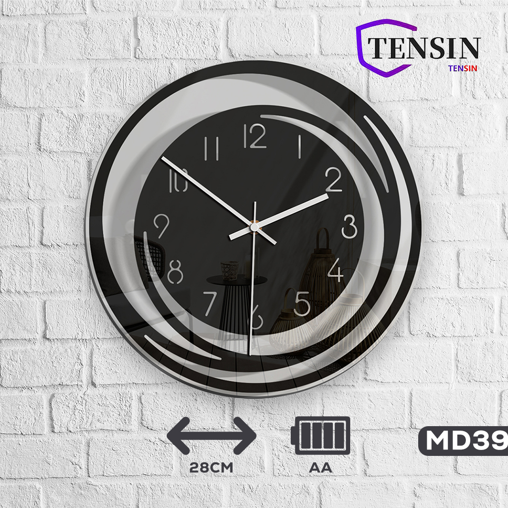 Jual TENSIN Jam dinding bulat kreatif design modern MD39/ Jam dinding ...