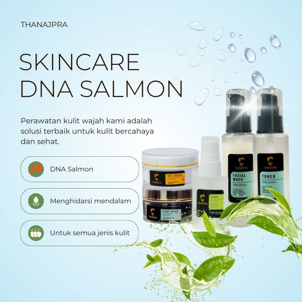 Jual Paket Skincare Thanajpra pemutih wajah dna salmon untuk flek hitam dan memutihkan wajah ...