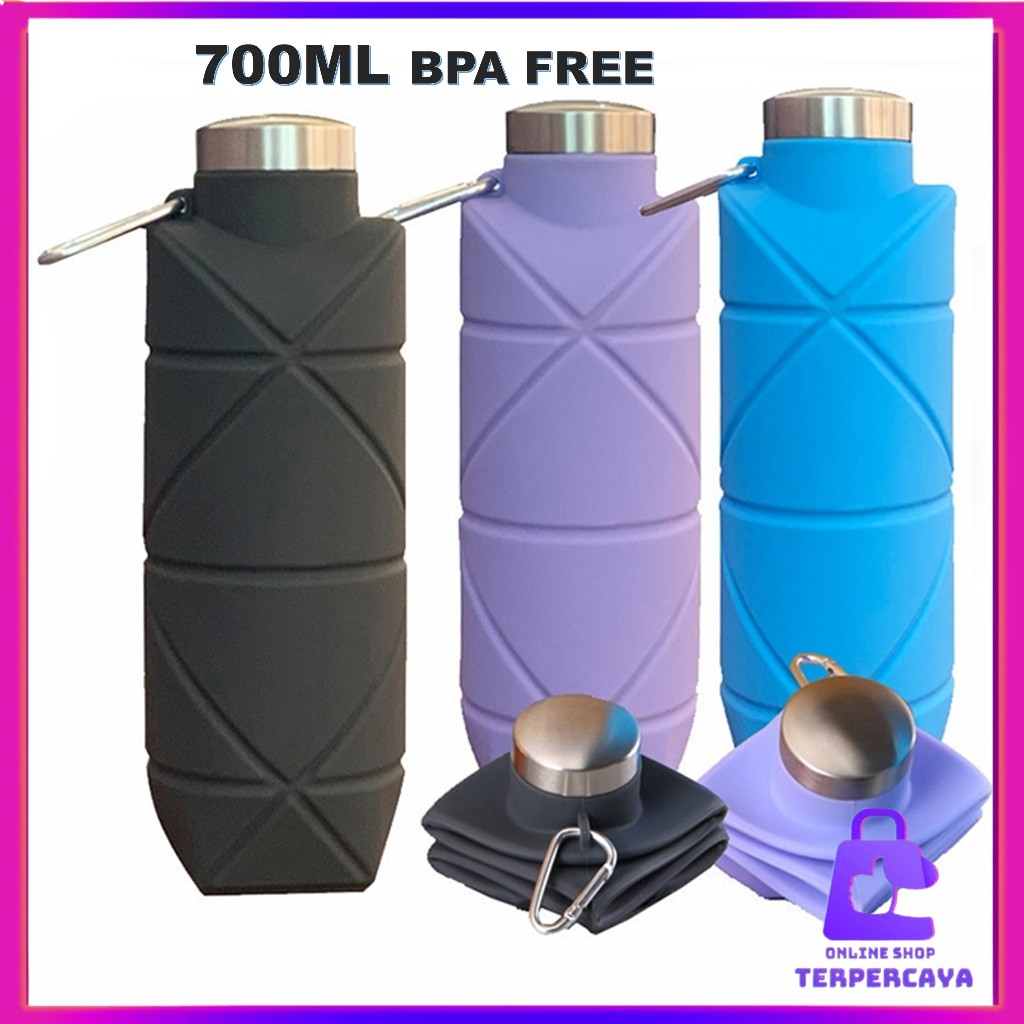 Jual OST Botol Air Minum Lipat Silikon Bebas BPA 700ml Tempat Minuman ...