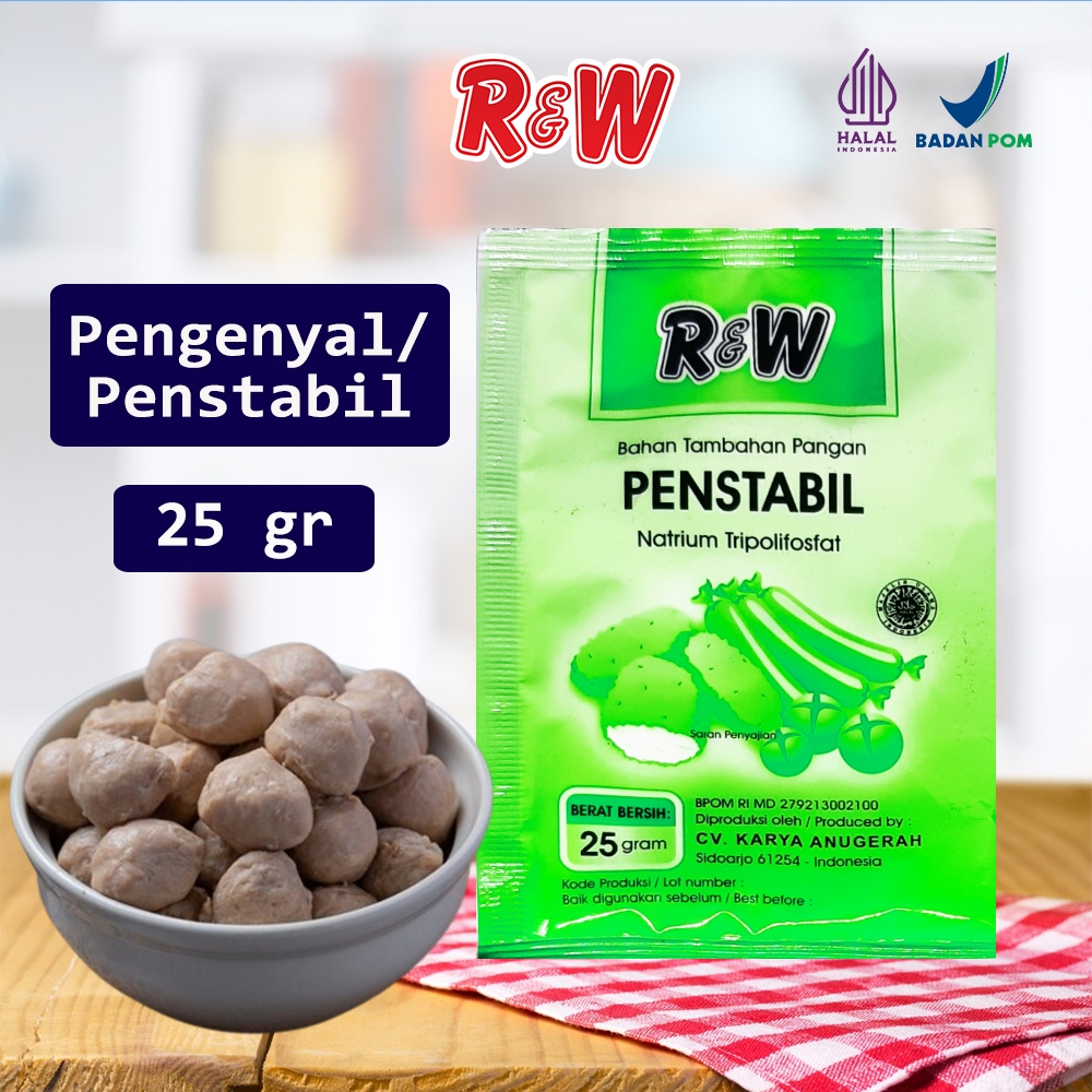 Jual Pengenyal Penstabil Bakso Mie Nugget Halal Rajawali R&W RW 25 g ...