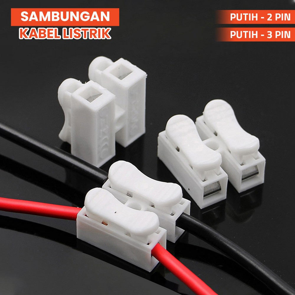 Jual Konektor Kabel Listrik 2pin 3pin Quick Connect Terminal Block ...