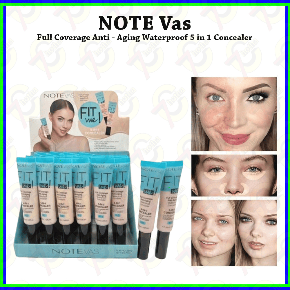 Jual 【7C】NOTE VAS FIT ME Concealer Cream Matte Fit Cover Liquid Mineralize Cache Foundation ...