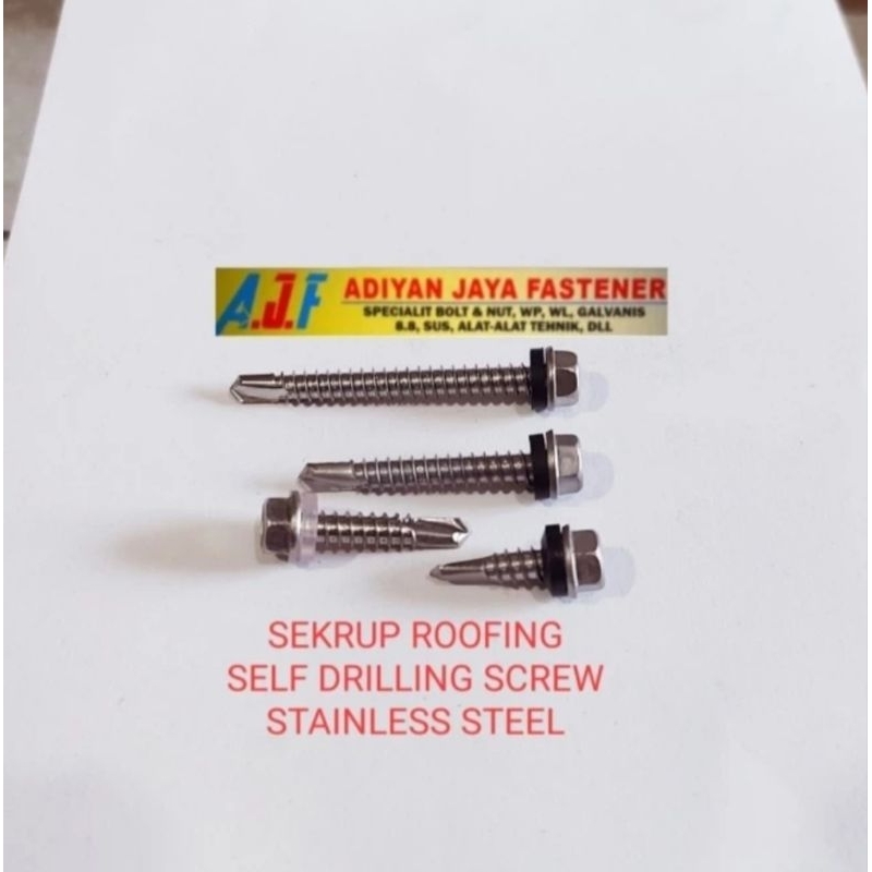Jual Baut Roofing Stainless 410/ Baut Drilling #12X20 / #12-24X3/4 ...