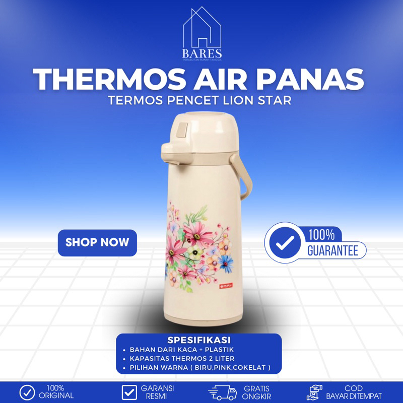 Jual Lion Star Thermos Air Panas Pencet 2 Liter AP-2 Vacuum Termos Air Panas | Shopee Indonesia