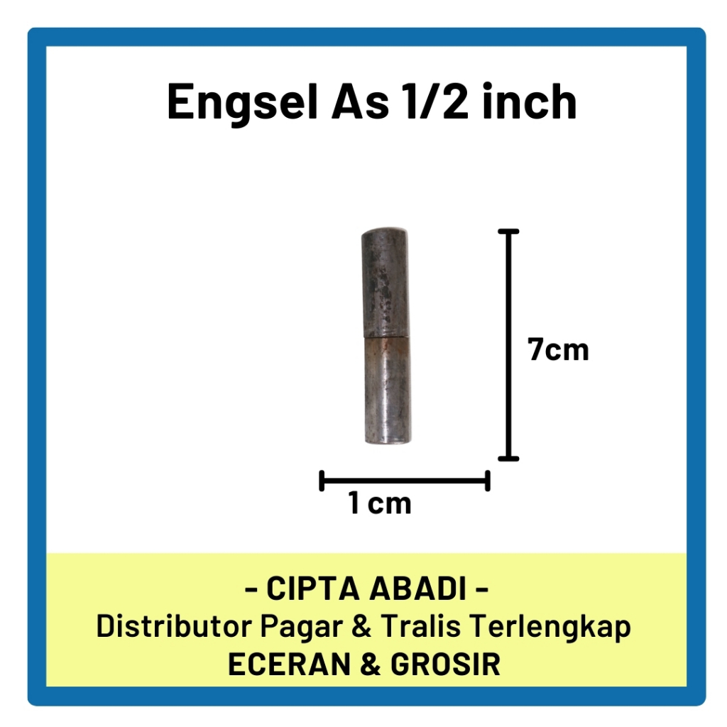 Jual Cipta Abadi - Engsel Bubut Bahan As Beton Ukuran 1/2 " x 7cm ...