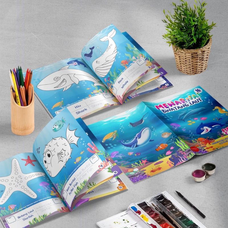Jual Buku mewarnai full colour untuk PAUD & TK buku menggambar buku ...