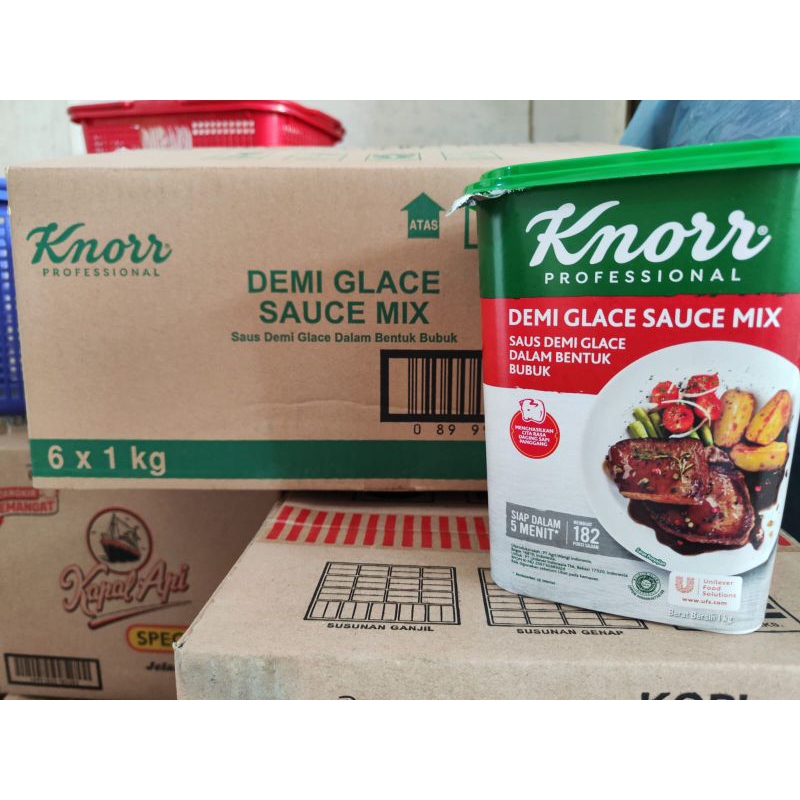 Jual SAUS DEMIGLACE / KNORR DEMI GLACE SAUCE MIX 1KG PER DUS ISI 6 | Shopee Indonesia