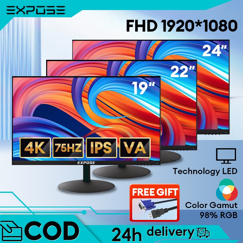 Jual Monitor PC Monitor 24 inch curved 75Hz/165Hz desktop ips komputer ...