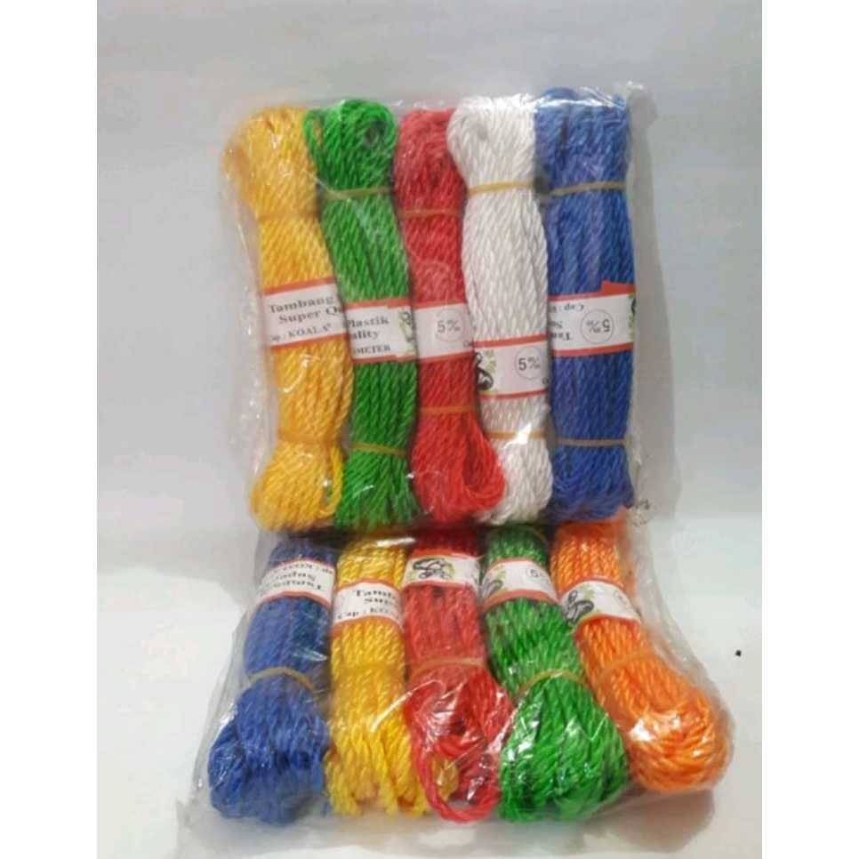Jual Tali Tambang Plastik 3mm 5mm x 10 meter Tali Nilon Nylon Pengikat Serbaguna | Shopee Indonesia