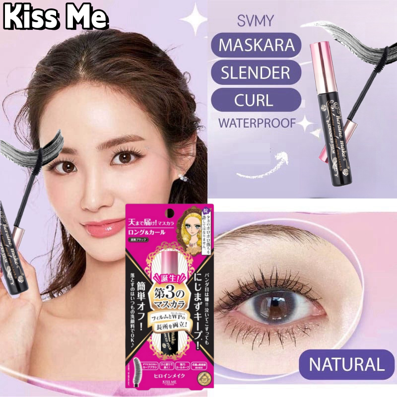 Jual ⭐Ready⭐Kiss Me Mascara Heroine Make Volume and Curl Long and Curl ...
