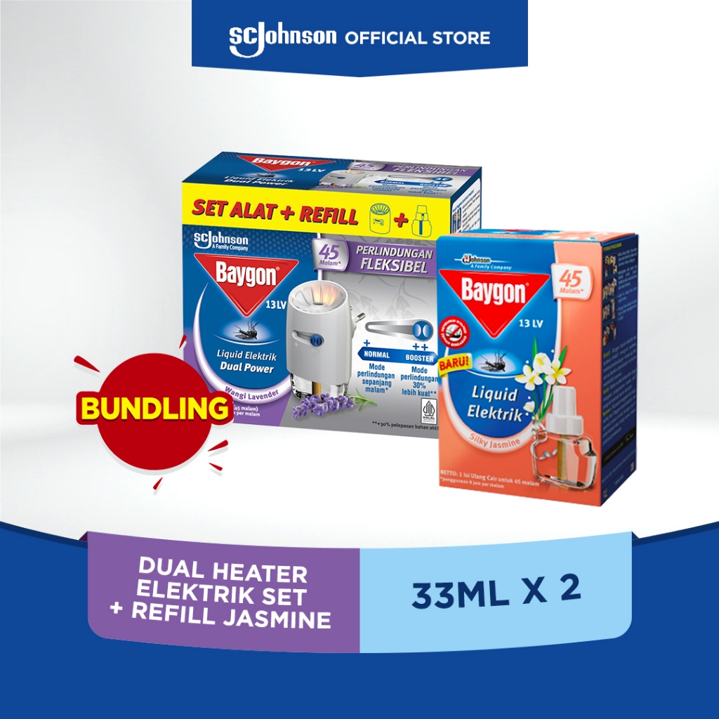 Jual Baygon Liquid Electric Refill Jasmine & Dual Heater 33ml | Shopee Indonesia