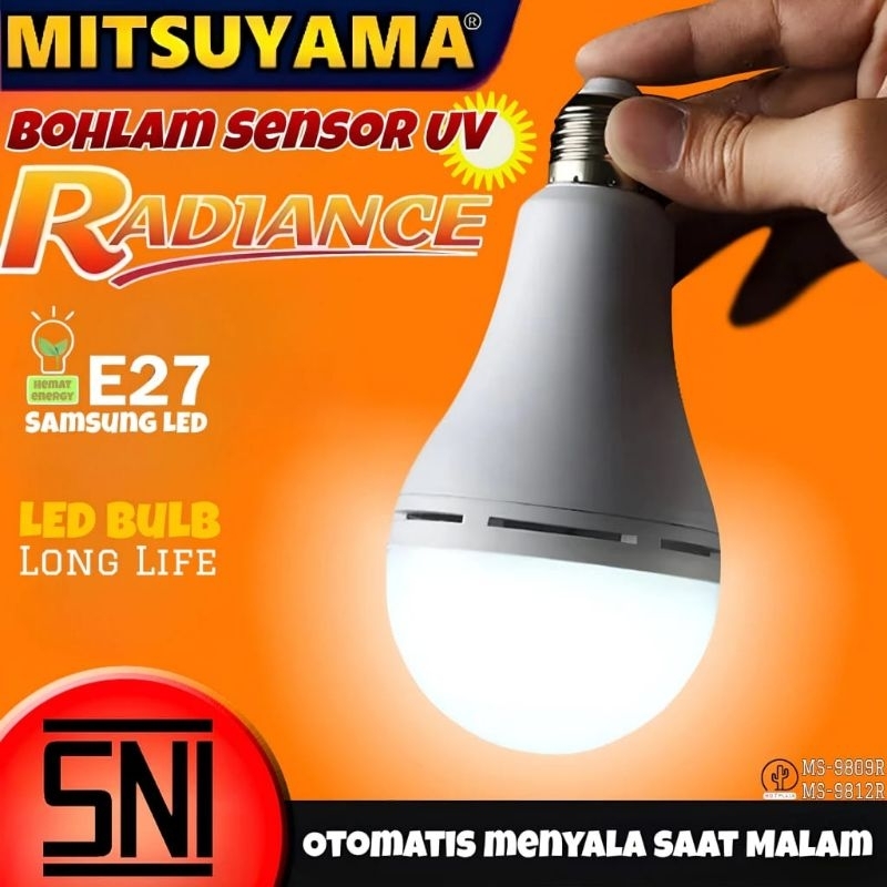 Jual Lampu Bohlam Sensor UV LED Bulb Mitsuyama MS-9809R Radiance Long Life | Shopee Indonesia