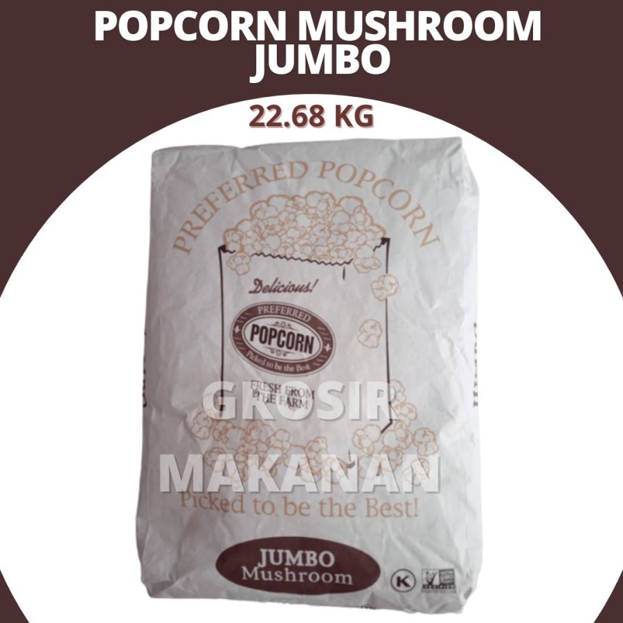 Jual Popcorn Mushroom Jumbo 1 Sak / Biji Jagung Popcorn Besar 22.68 Kg ...