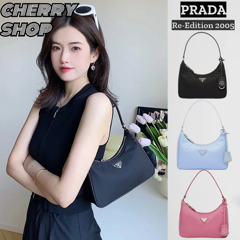 Jual Prada Tas Nilon Edisi Ulang Prada HOBO 2005 Tas Tangan Wanita Gaya ...