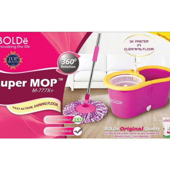 Jual Alat Pel Super Mop BOLDe M777X Atau Unicorn Botol Lubang Drainase ...