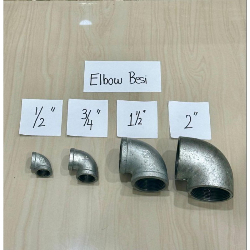 Jual elbow galvanis 2 inchi elbow besi putih drat dalam sambungan pipa besi L | Shopee Indonesia