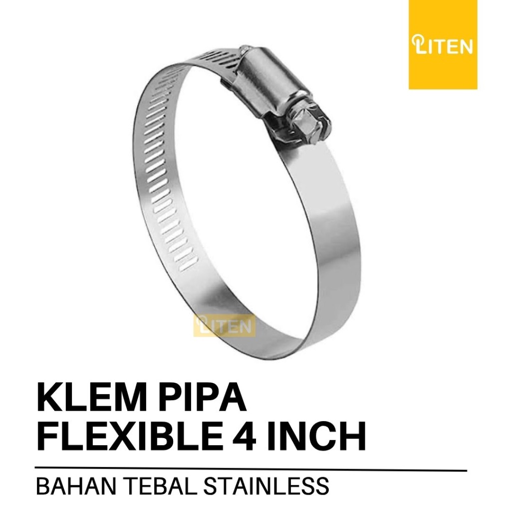 Jual Klem Selang Flexible 4 Inch / Clamp Stainless Flexible Duct 4 ...