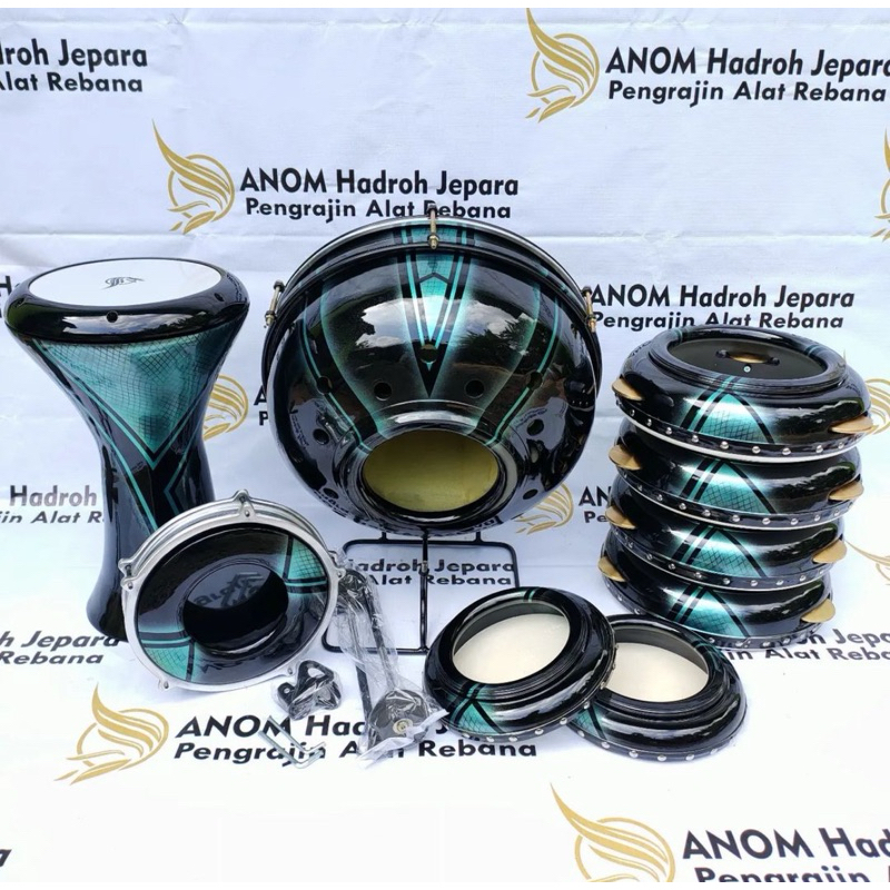 Jual Alat hadroh 1 Set Motif Terlaris Jepara Variasi Darbuka 8 inch ...