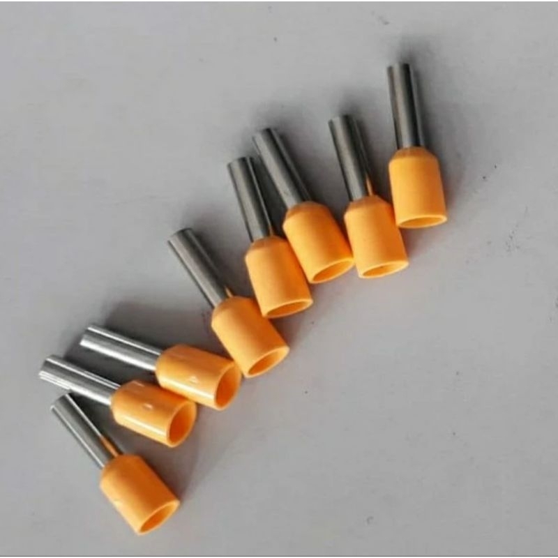 Jual Skun Kabel Ferrules / End Sleeve 4mm Ecer warna Orange Ferulles 4 ...