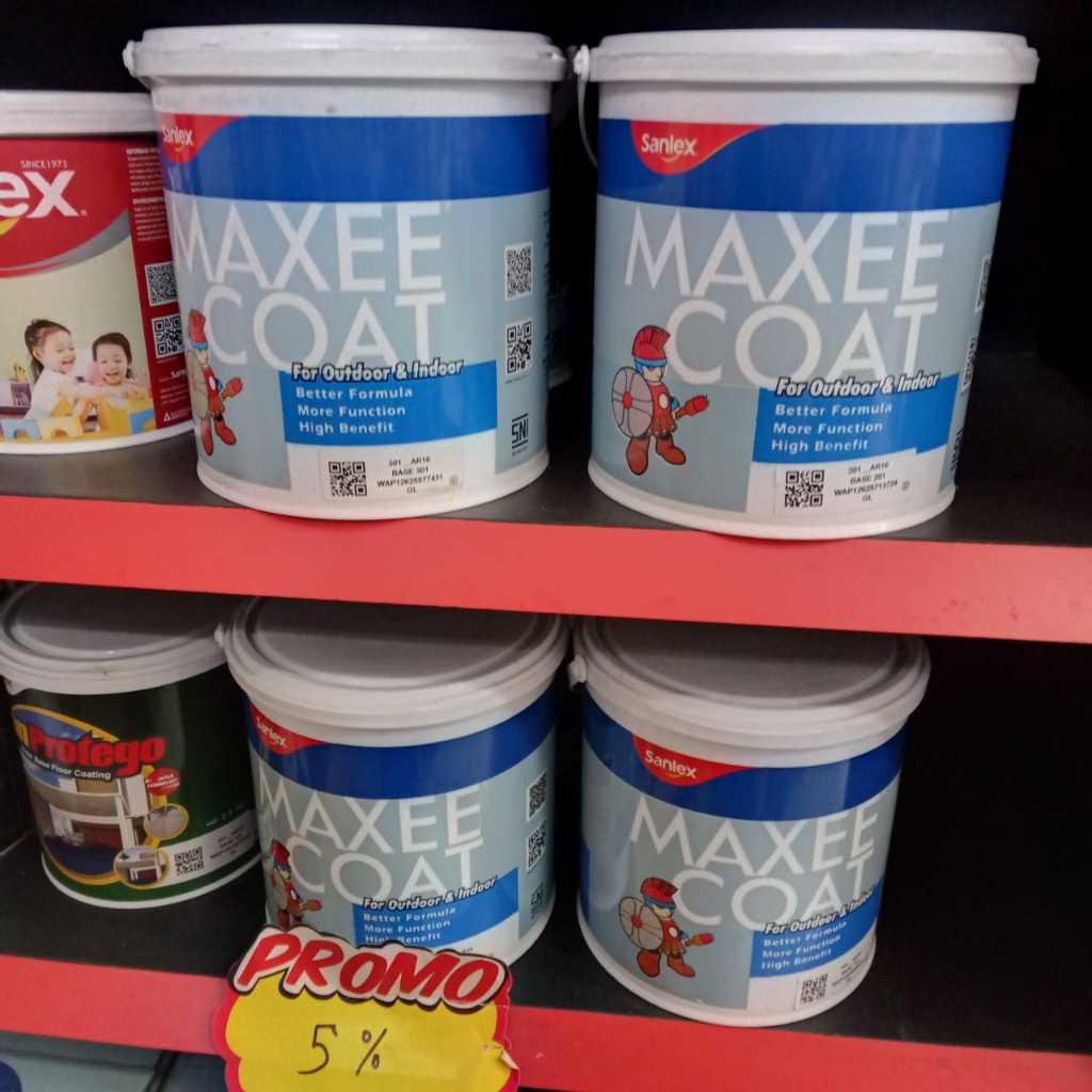 Jual SANLEX MAXEECOAT 5KG (WHITE) // BETTER FORMULA MORE FUNCTION HIGH ...