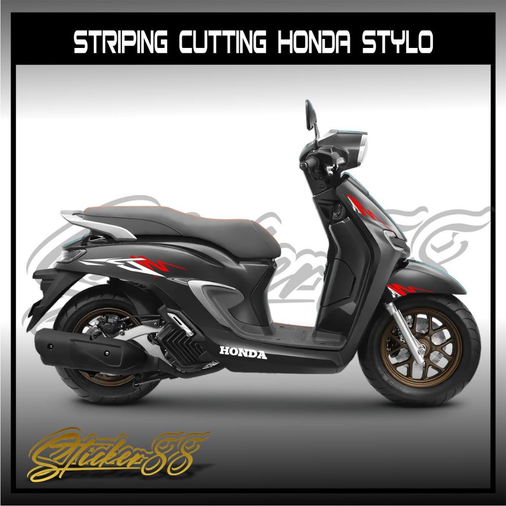 Jual Stiker Cutting Honda Stylo 160 P02 / Stiker list Stylo / striping ...