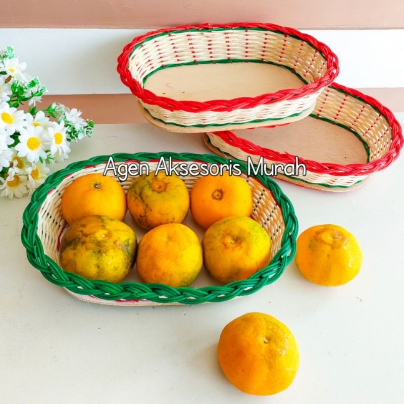 Jual Keranjang Parcel Rotan Lonjong Pipih 24x15cm | Shopee Indonesia