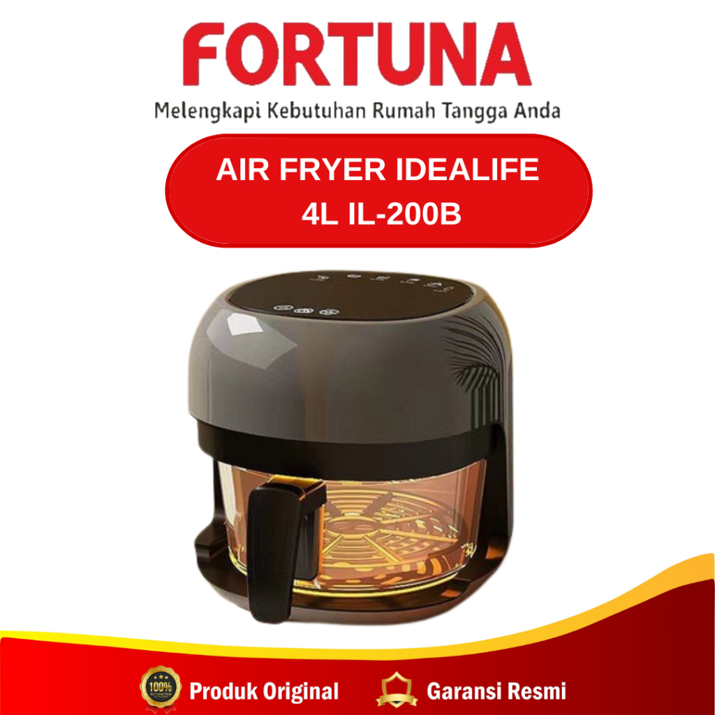 Jual Penggoreng Tanpa Minyak Idelaife Air fryer 4L IL-200B | Shopee Indonesia