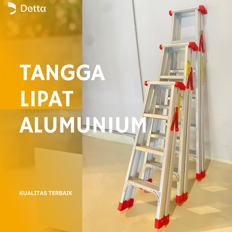 Jual TANGGA LIPAT ALUMUNIUM ,STEP 4,5,6 , KOKOH DAN TEBAL | Shopee ...