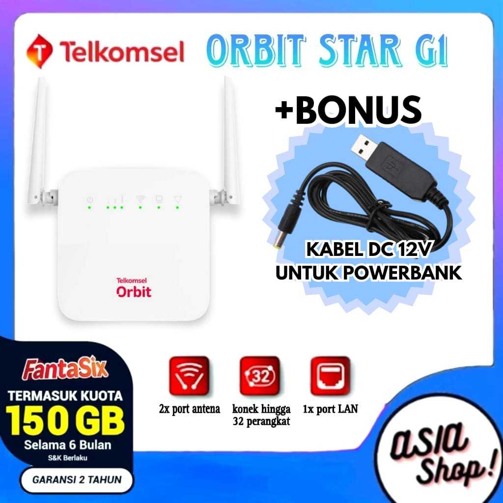 Jual Telkomsel Orbit Star G1 Modem Wifi 4G High Speed Bonus Data 150gb Garansi Resmi | Shopee ...