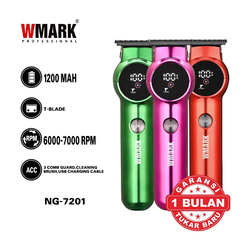 Jual WMARK NG-7201 Cordless Trimmer 7000 Rpm Alat Cukur Rambut ...