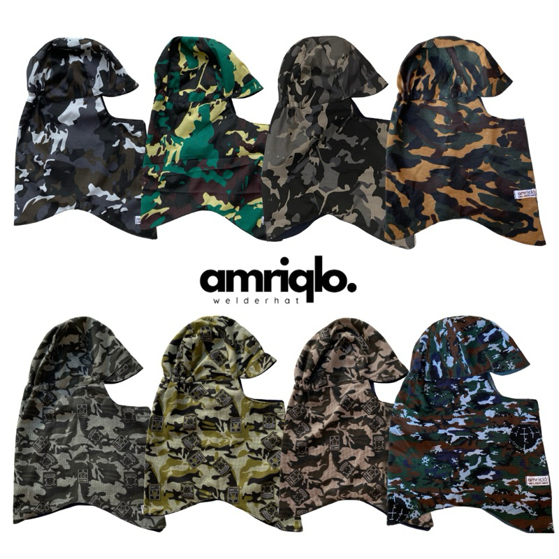 Jual Tupung Kerpus Topi Welder Topi kontruski MOTIF ARMY | Shopee Indonesia