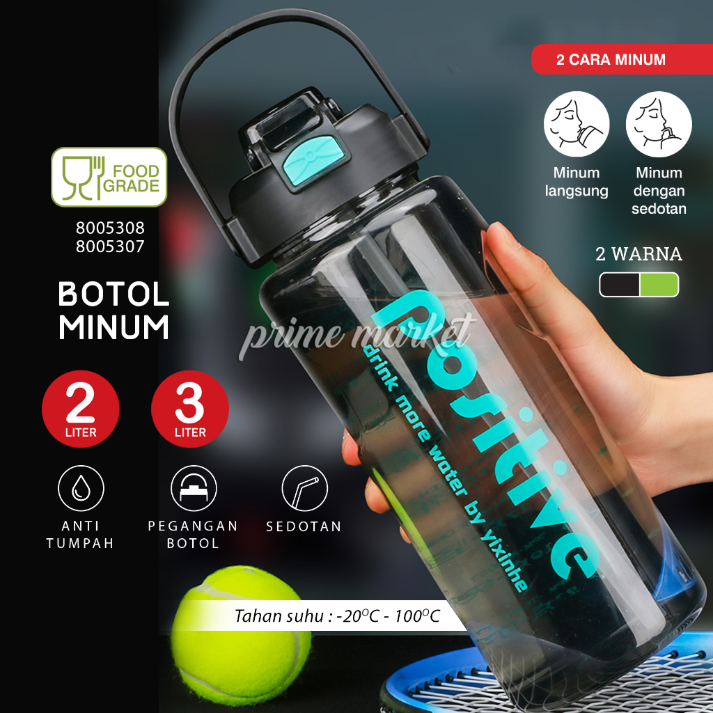Jual Botol Minum 3 Liter Botol Minum 2 Liter BPA Free Botol Minum Sedotan Tempat Minum 8206 8205 ...