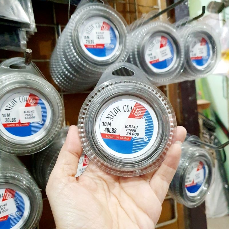 Jual NEKLIN NYLON COATED WIRE no. 12 s/d 80 LB | Shopee Indonesia