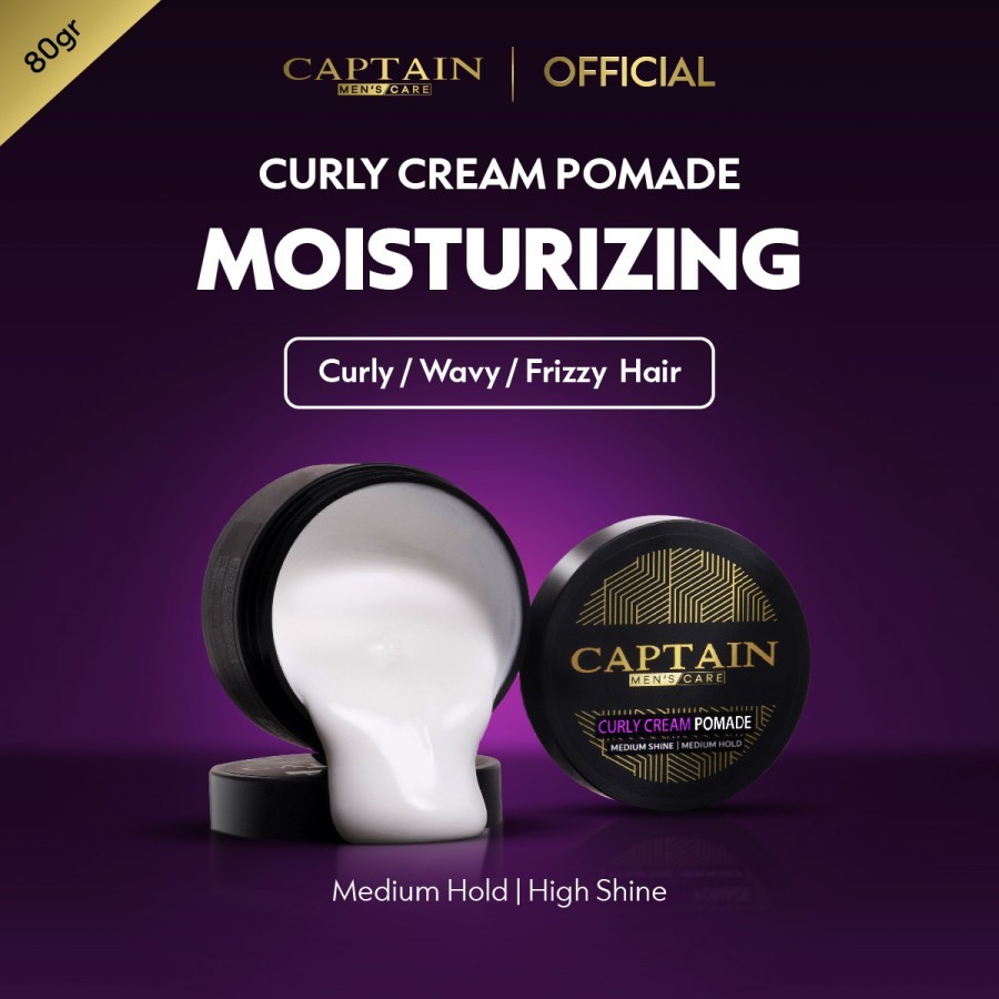 Jual Captain Men's Care Curly Cream Pomade | Shopee Indonesia