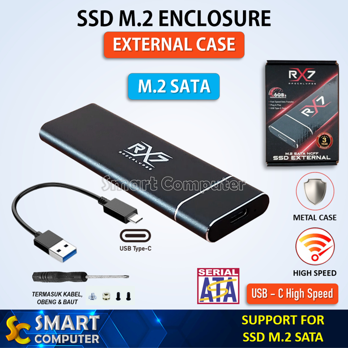 Jual Casing External SSD M.2 NVMe PCIe / M.2 SATA NGFF Type C / USB 3.0 ...