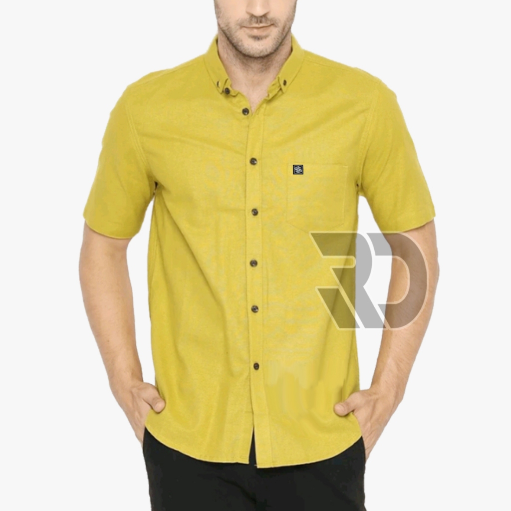 Jual Baju Kemeja Pria Lengan Pendek Slimfit Polos Premium Distro Style ...