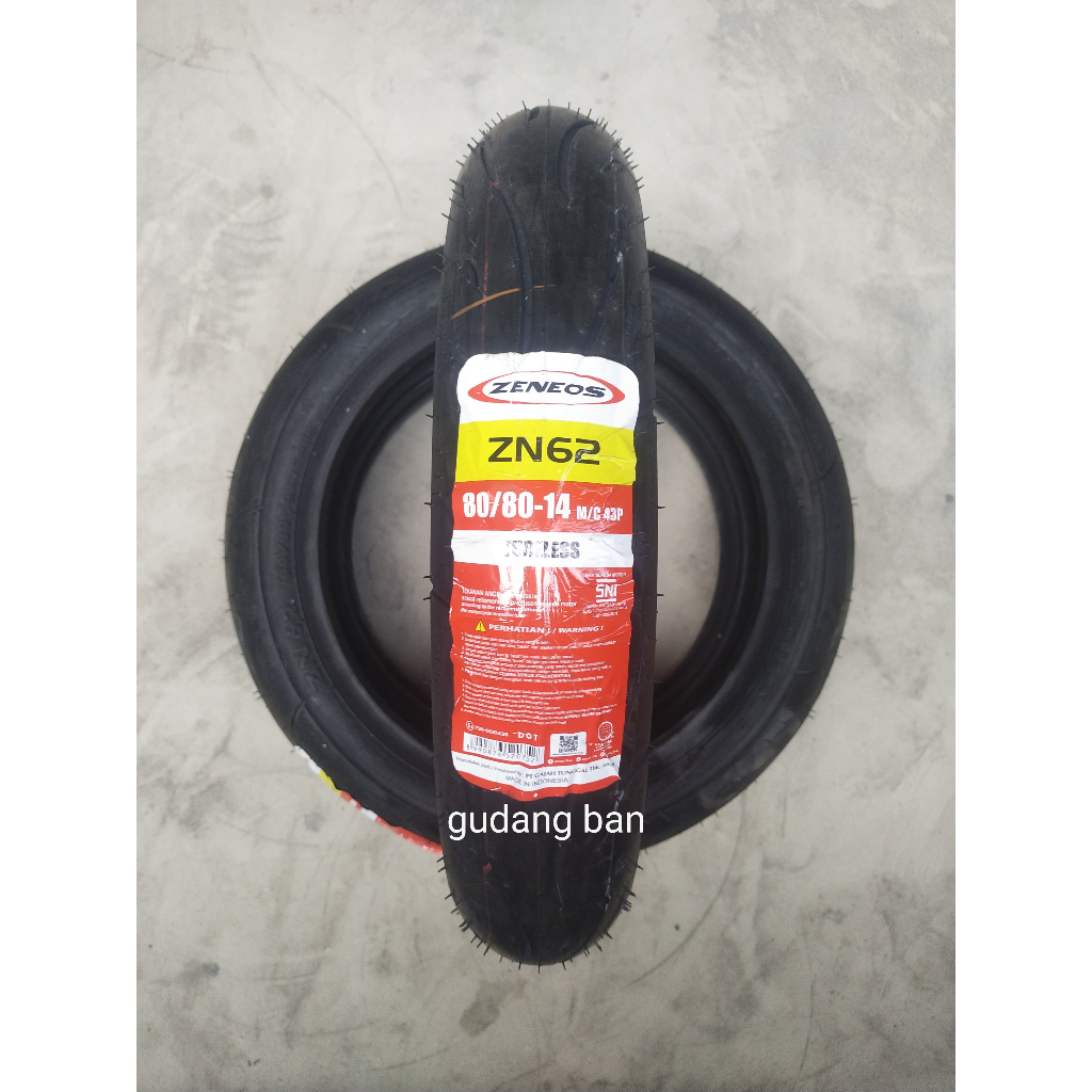 Jual ( RING 14 ) 80 / 80 - 14 ZN62 ZENEOS ZN 62 Ban Luar motor Matic ...
