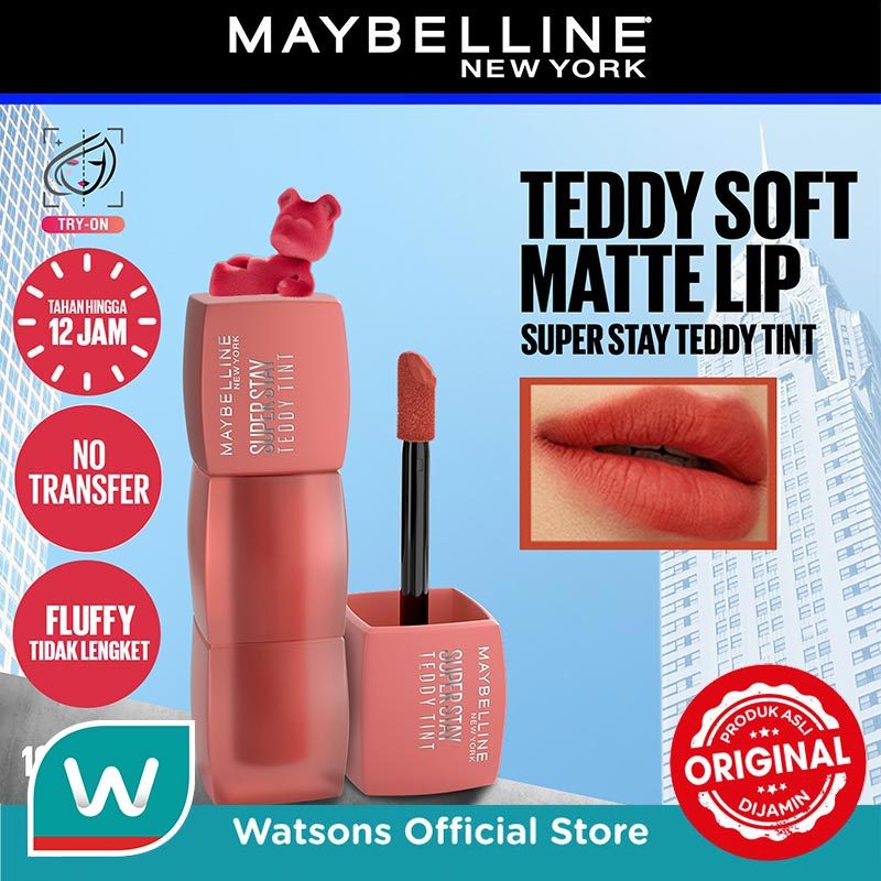Jual Maybelline Superstay Teddy Lip Tint 75 Latte To Go | Shopee Indonesia