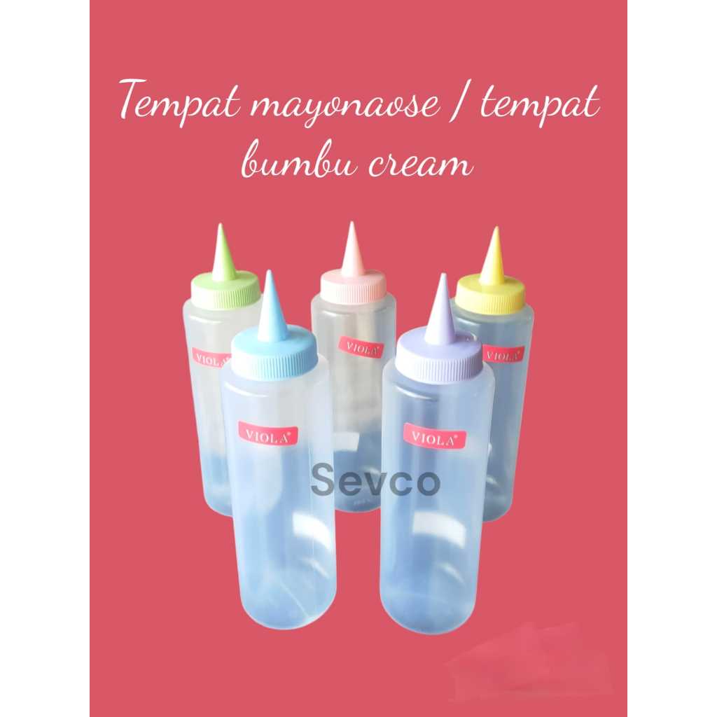 Jual Botol Mayones Botol Mayonaise Viola 500 ml 300 ml/ Tempat ...