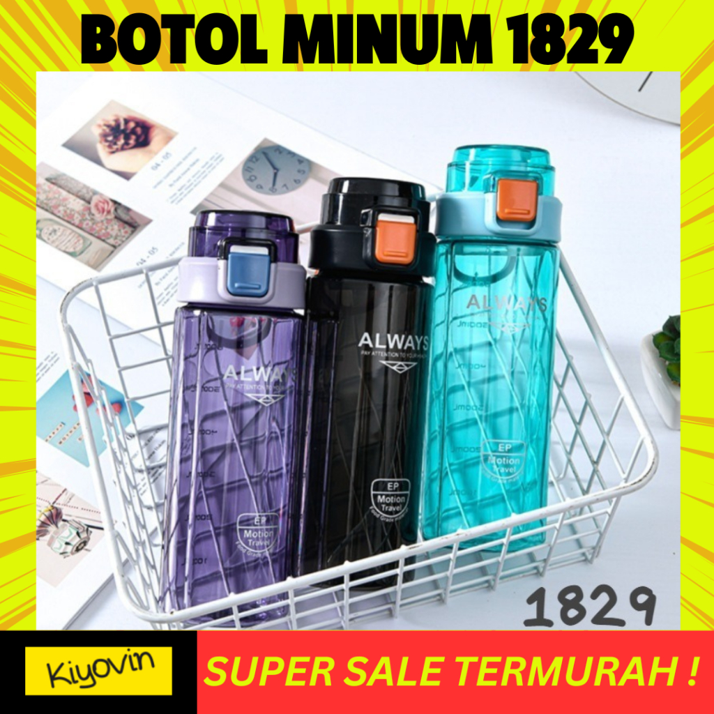 Jual BOTOL MINUM SPORT OLAHRAGA GYM 600ML BOTOL MINUM ALWAYS 1829 ...