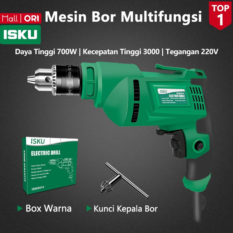 Jual ISKU Mesin Bor Listrik Bolak 700W 220V Hand Electric Drill Berlaku ...