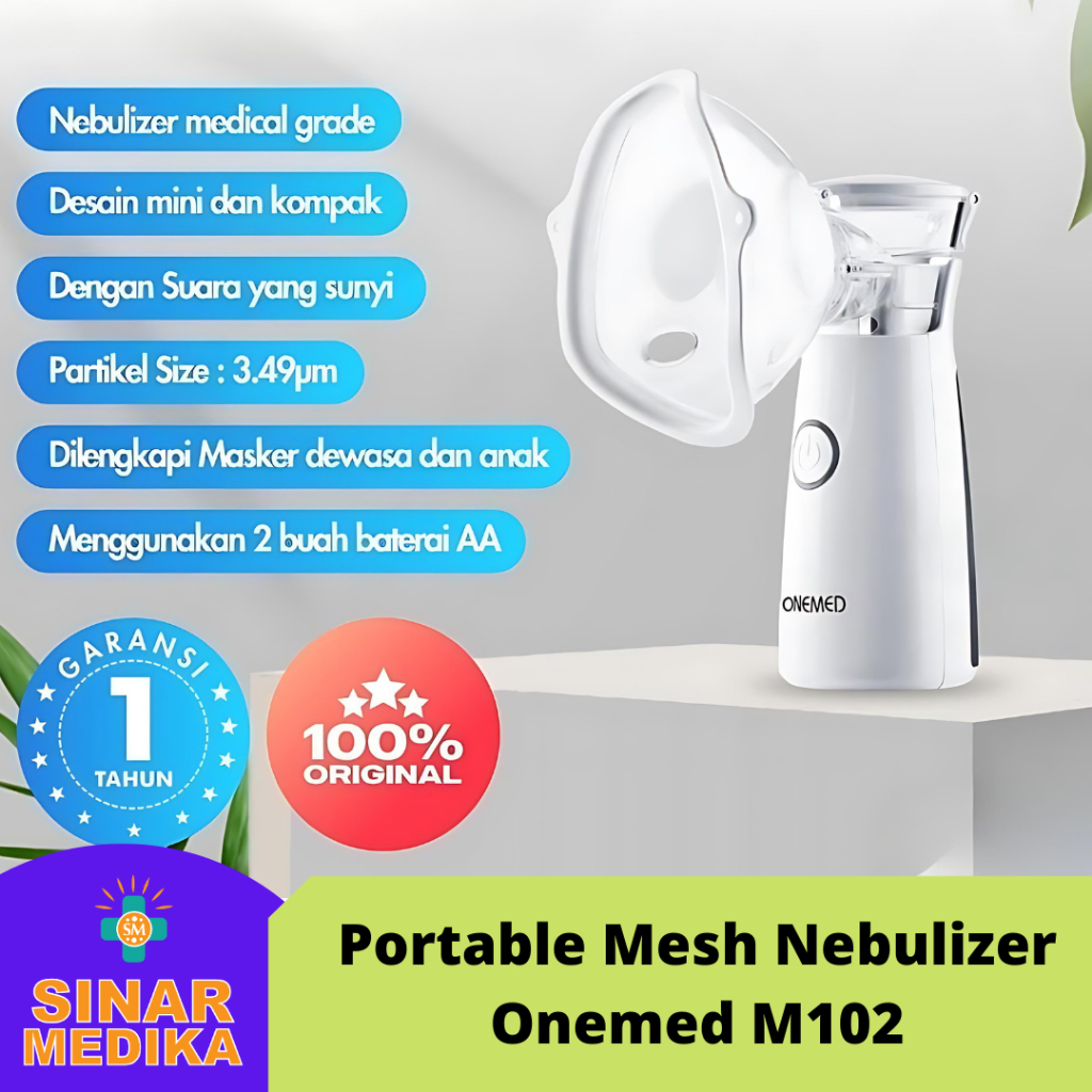 Jual Nebulizer Portable Onemed M102 . Alat Uap Asma Sesak Napas Batuk ...