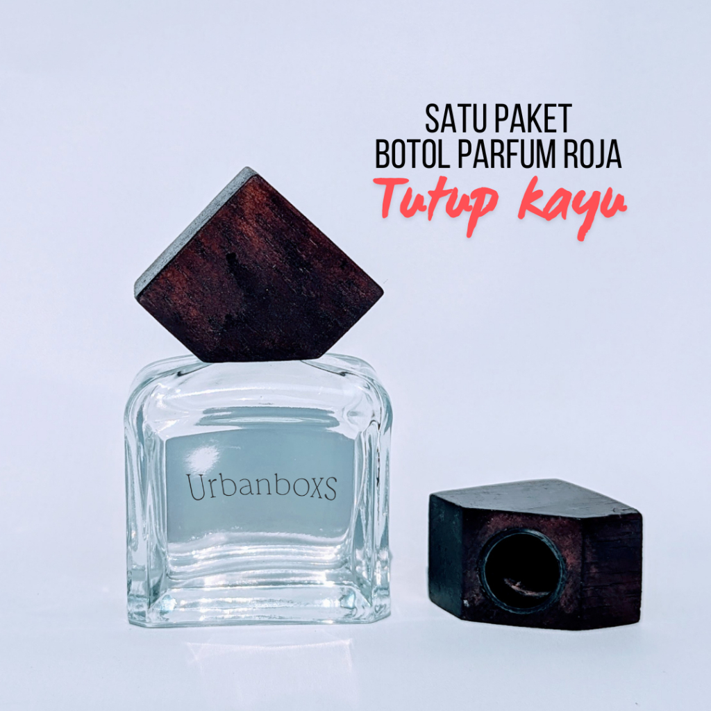 Jual Botol parfum 50ml tutup kayu - botol parfum exclusive 50 ml ...
