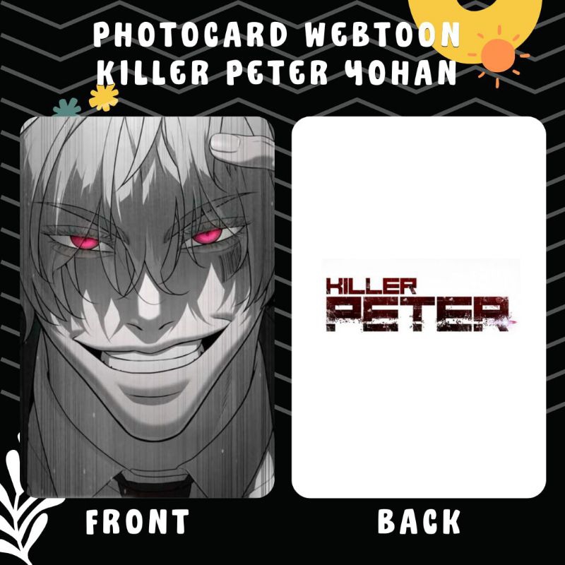 Jual PHOTOCARD WEBTOON KILLER PETER YOHAN CETAK 2 SISI TERMURAH | Shopee Indonesia