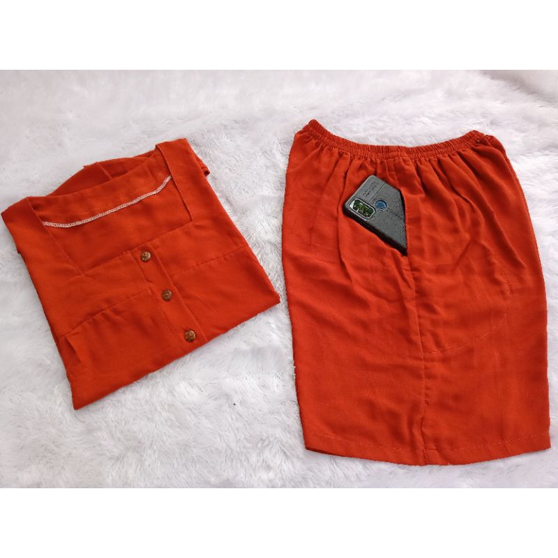 Jual Setelan One Set Bangkok Wanita Hotpen Celana Pendek Rayon Premium ...