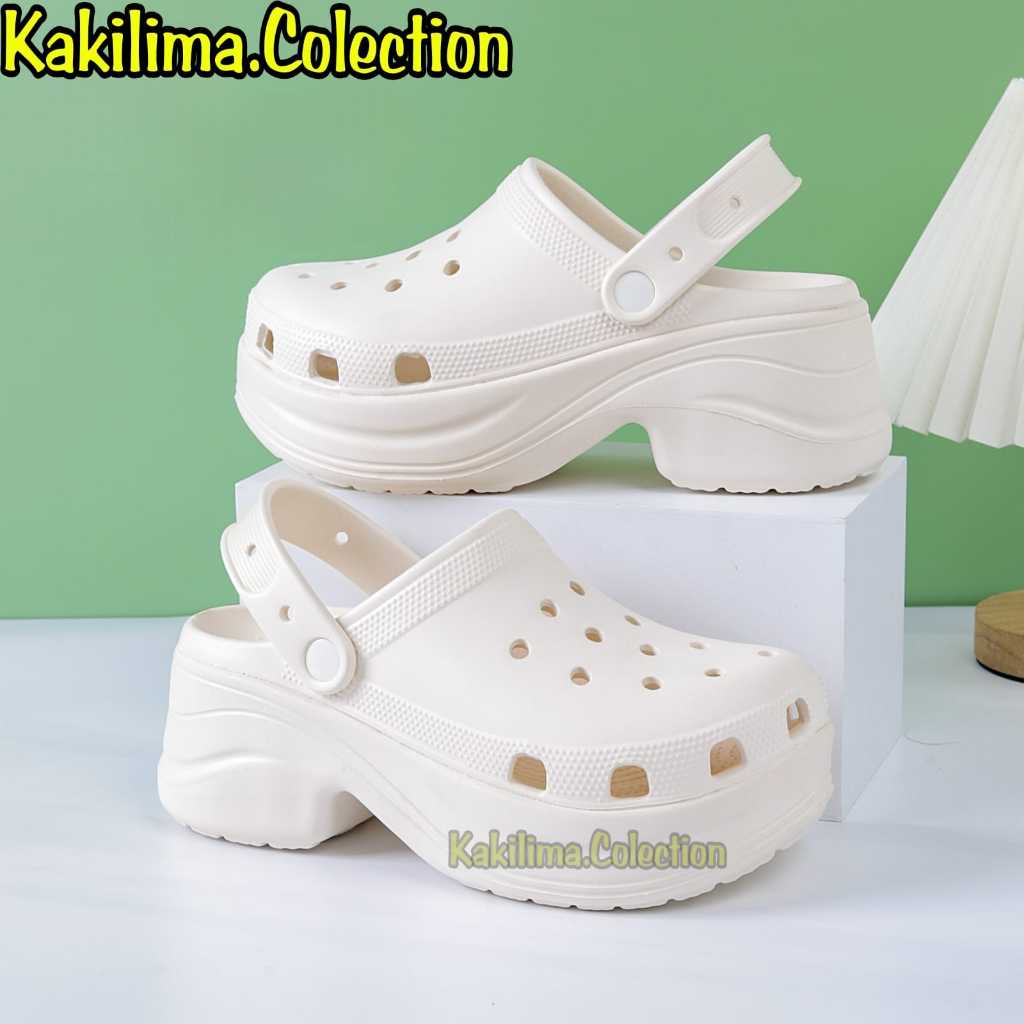 Jual Sandal baim klasik eva rubber wedges wanita TINGGI 9CM HYS 8106-X ...