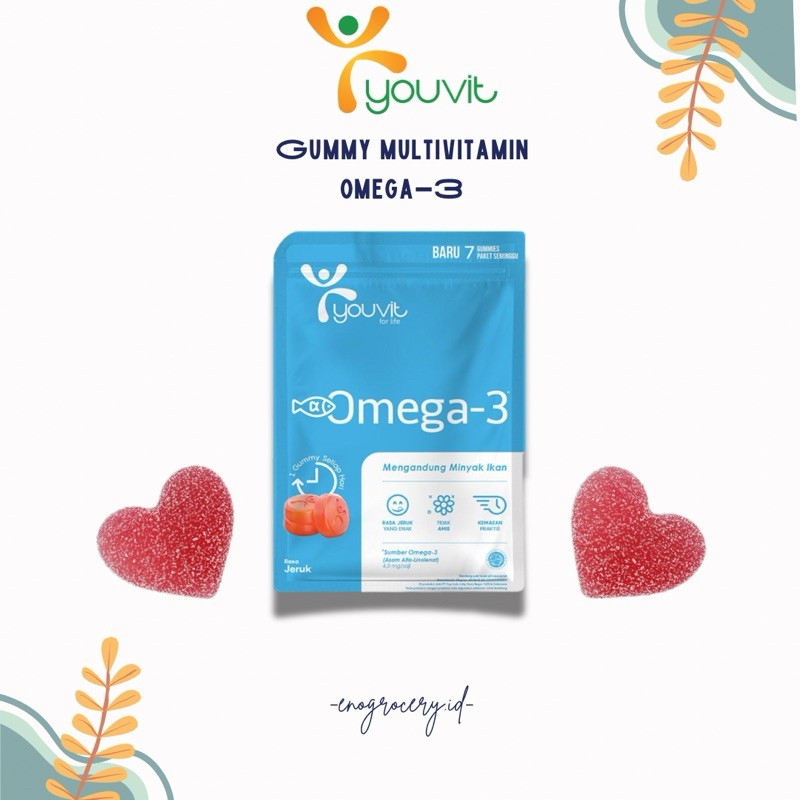 Jual Youvit Omega-3 Dewasa Gummy Multivitamin [7 Gummy/ 1 Sachet] | Shopee Indonesia
